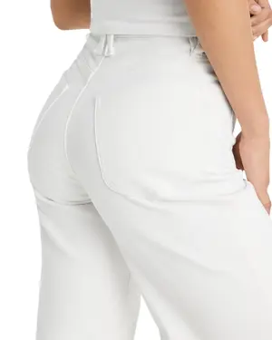Good American Good Waist High Rise Palazzo Jeans - White