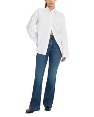 Good American Good Legs Soft Touch Mid Rise Flare Jeans