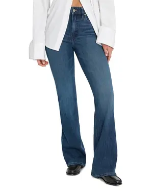 Good American Good Legs Soft Touch Mid Rise Flare Jeans