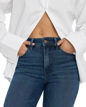 Good American Good Legs Soft Touch Mid Rise Flare Jeans