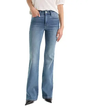 Good American Good Legs Soft Touch Mid Rise Flare Jeans