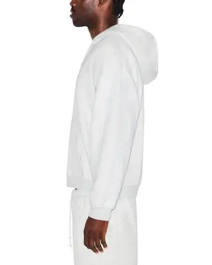 SKIMS Relaxed Fit Zip Up Hoodie - Heather Grey