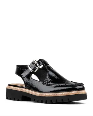 DONALD PLINER Cutout Slingback Loafers - Black