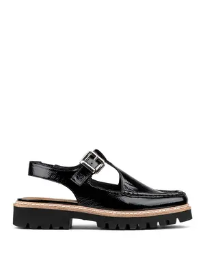 DONALD PLINER Cutout Slingback Loafers - Black