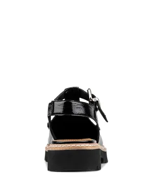 DONALD PLINER Cutout Slingback Loafers - Black