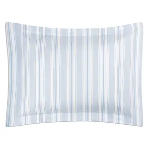 MATOUK Elio Striped Standard Sham - Blue
