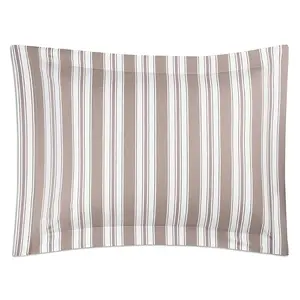 MATOUK Elio Striped Standard Sham - Mocha