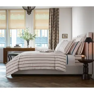 MATOUK Elio Striped Standard Sham - Mocha