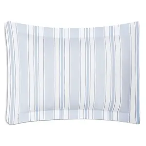 MATOUK Elio Striped Boudoir Sham - Blue