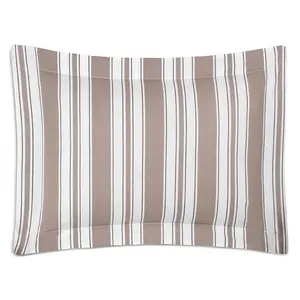 MATOUK Elio Striped Boudoir Sham - Mocha
