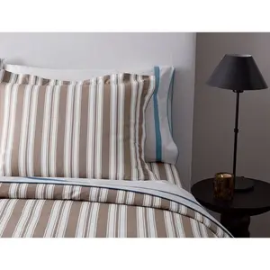 MATOUK Elio Striped Quilted King Sham - Mocha