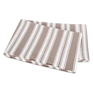 MATOUK Elio Striped Flat Sheet, Full/queen Mocha