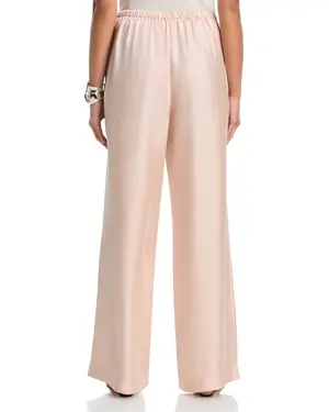 RÓHE Relaxed Fit Silk Trousers - Rose