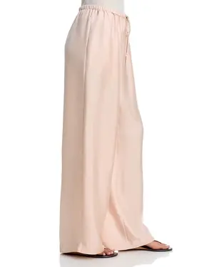 RÓHE Relaxed Fit Silk Trousers - Rose