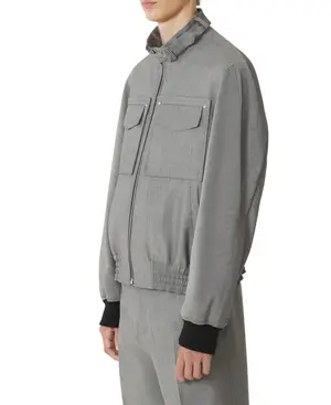 LANVIN Relaxed-fit Mohair-wool Jacket - Light Grey