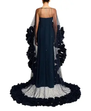 Jenny Packham Petal Bloom Ruffle-detailed Maxi Dress