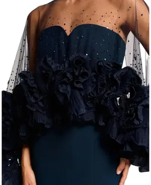 Jenny Packham Petal Bloom Ruffle-detailed Maxi Dress