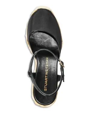 STUART WEITZMAN Bareitall Espadrille Wedges - Black
