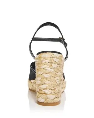 STUART WEITZMAN Bareitall Espadrille Wedges - Black