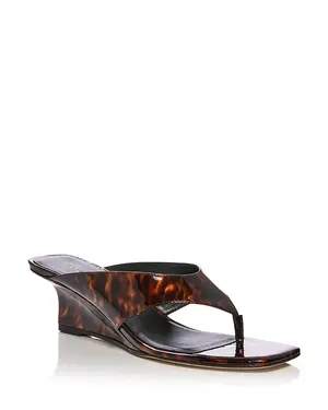STUART WEITZMAN Vinnie Thong Wedge Sandals - Classic