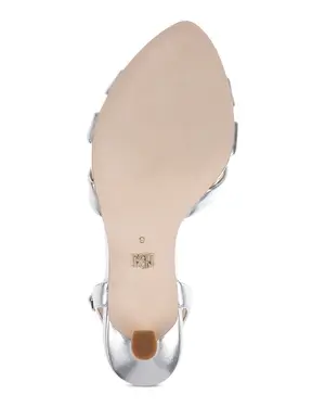 Badgley Mischka Xeilani Strappy Sandals - Silver Leather