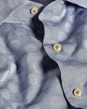 David Donahue Jacquard Dot Shirt