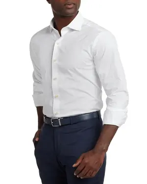 David Donahue Geometric Jacquard Shirt