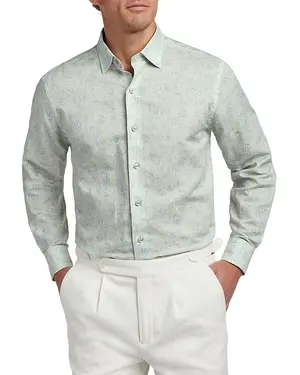 David Donahue Paisley Print Shirt - Dune/ Multi