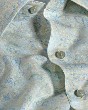 David Donahue Paisley Print Shirt - Dune/ Multi