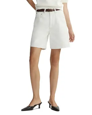 DL1961 Taylor Relaxed High Rise Denim Shorts - White
