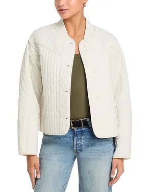 Rag & Bone Margot Quilted Jacket - Plaid Tan