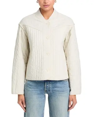 Rag & Bone Margot Quilted Jacket - Plaid Tan