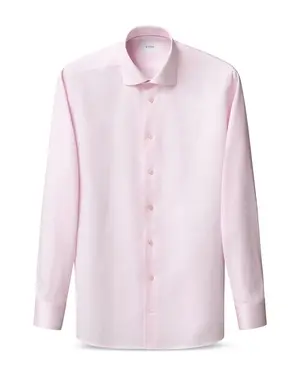 Eton Cotton Stripe Dress Shirt - Medium Pink