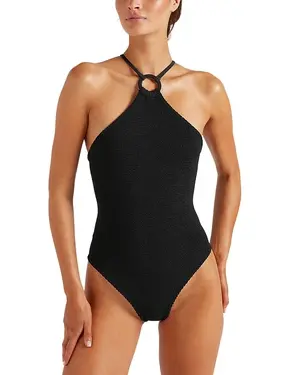 Hunza G Jasmin Hoop One-piece Swimsuit - Black