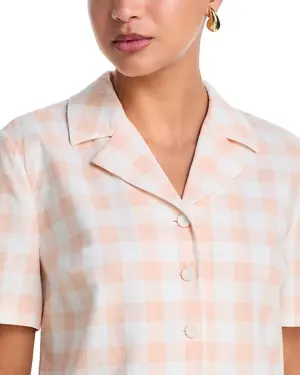 French Connection Aspen Gingham Cropped Shirt