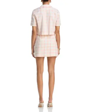 French Connection Aspen Gingham Belted Skirt