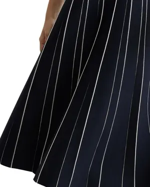 REISS Mallory Midi Dress - Navy/ivory
