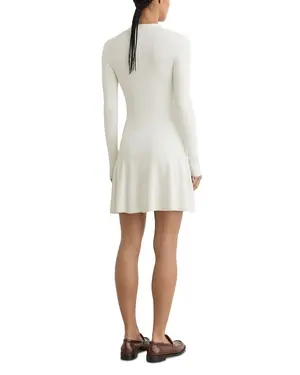 REISS Lavelle Ribbed Knit Mini Dress
