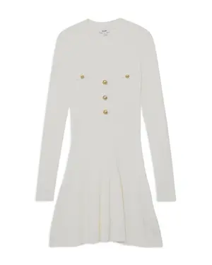 REISS Lavelle Ribbed Knit Mini Dress