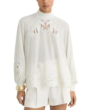 Reiss Embroidered Tops