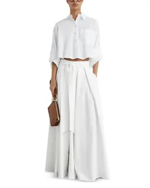 REISS Solenge Cropped Shirt