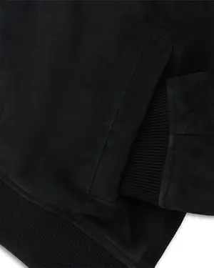 REISS Suede Zip Through Bomber Jacket