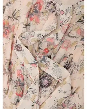 REISS Luna Metallic Floral Mini Dress