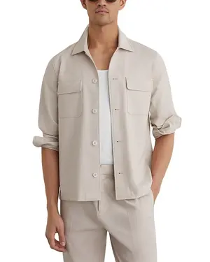 REISS Cleric Overshirt - Stone