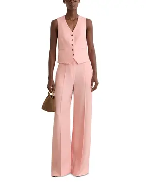 REISS Magda Waistcoat - Pink