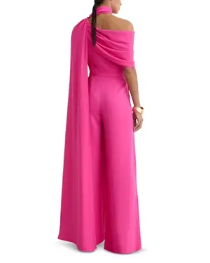 REISS Carrie Draped Asymmetric Jumpsuit