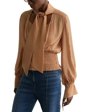 Reiss Tie-Neck Blouses