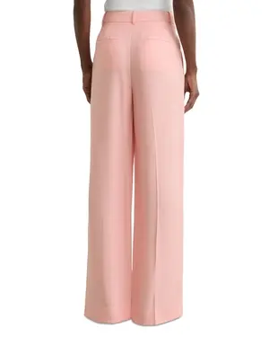 REISS Magda Tailored Wide-leg Trousers - Pink