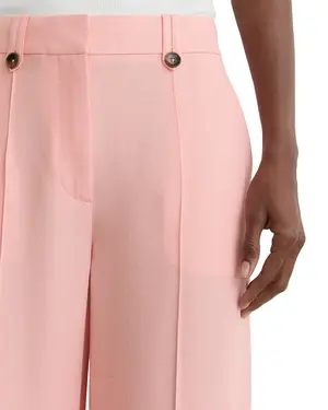 REISS Magda Tailored Wide-leg Trousers - Pink