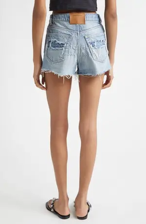 Alexander Wang High-waisted Denim Bite Shorts - Authentic Light Indigo